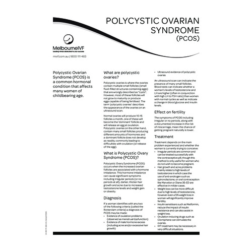Brochures and Fact Sheets | Melbourne IVF